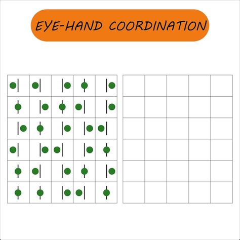 Premium Vector Eye Hand Coordination Dot Graph Exercise