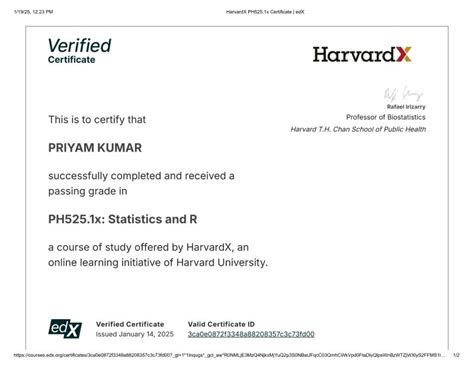 Statistics Rprogramming Datascience Harvardx Edxlearning Priyam