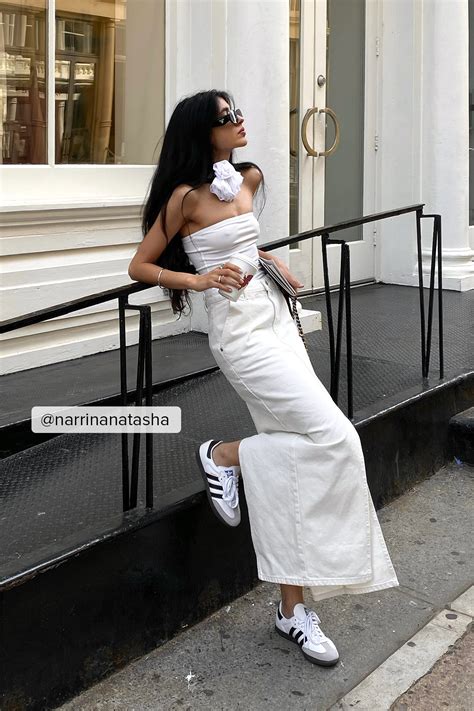 Slit Detailed Maxi Denim Skirt White Na Kd