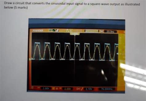 draw a circuit that converts the sinusoidal input signal to a square