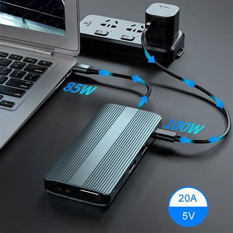 Good Quality In USB Porno Hub K HDMI USB Hubs RJ SD TF Audio USB Docking Station