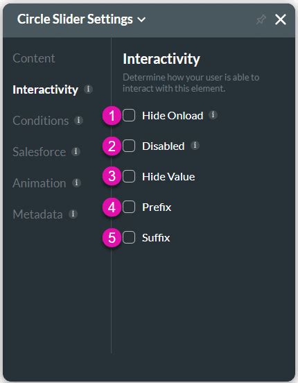 Circle Slider Settings Titan Web