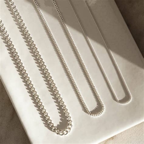 Sterling Silver Curb Chains By Martha Jackson Sterling Silver