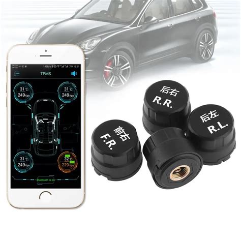 Pcs Smart Bluetooth Auto Car TPMS Tyre Tire Pressure Monitoring System APP Display External