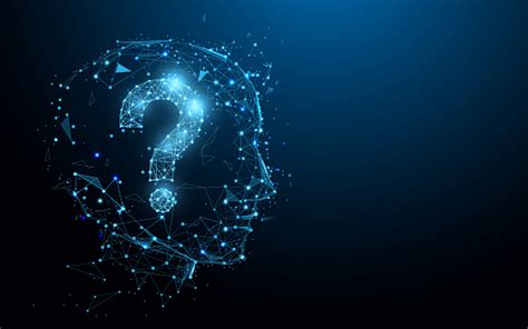 물음표와 인간의 머리 선 삼각형 및 입자 스타일 디자인을 형성 한다 일러스트 벡터 물음표에 대한 스톡 벡터 아트 및 기타 이미지 물음표 머리 테크놀로지 Istock