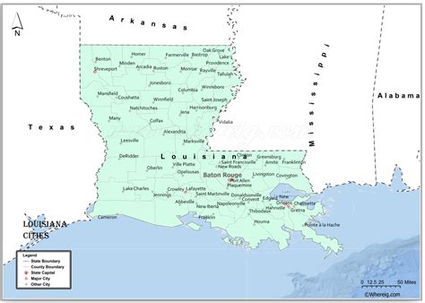 Louisiana Map With Cities