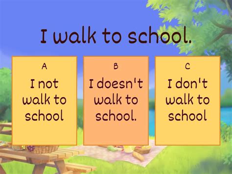 Make Sentences Negative Present Simple Викторина