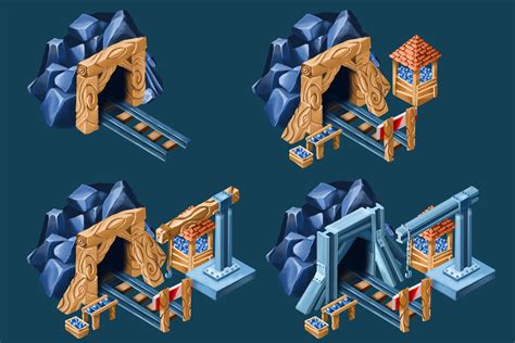 Mine 4 Levels For Isometric Game 2d Environments Unity Asset Store