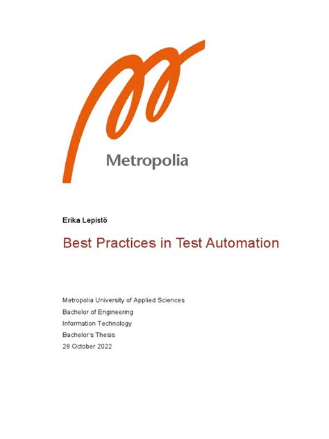 Testautomationbestpractises Pdf