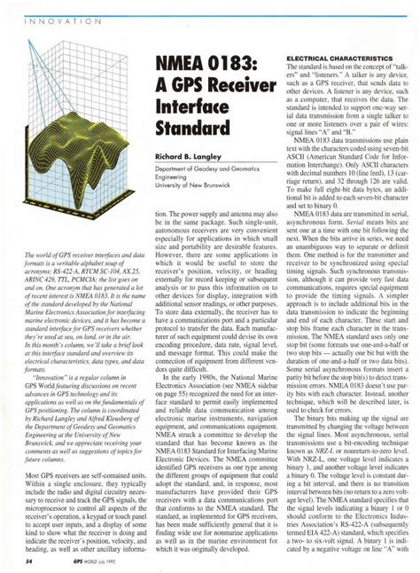 PDF NMEA 0183 A GPS Receiver Interface Standard PDF FileNMEA 0183 A GPS Receiver