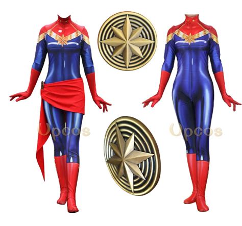 Captain Marvel Marvel Costume Carol Danvers Jumpsuit Ms. Marvel Cosplay ...