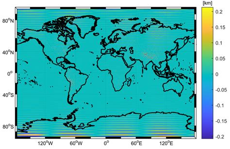 Map Of The Differences Between The Estimated Moho Obtained Starting