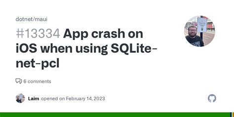 App Crash On IOS When Using SQLite Net Pcl Issue Dotnet Maui GitHub