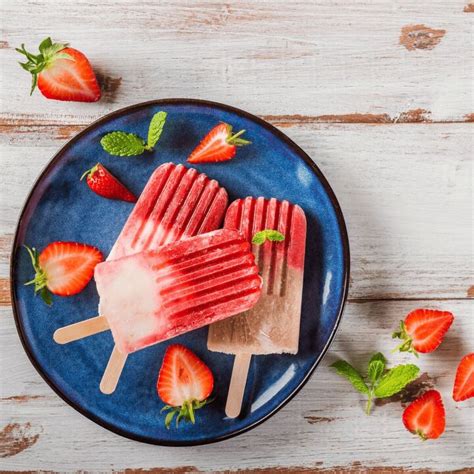 Strawberry Popsicles Recipe Popsicles With Fresh Strawberries Foodtalk