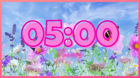 Minute Timer With Music FLOWERS SPRING CLASSROOM HAPPY YouTube