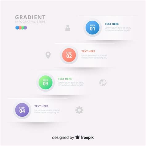 인포 그래픽 단계 무료 벡터