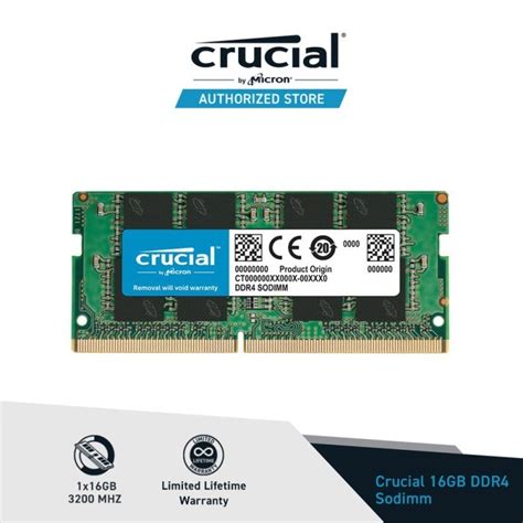 Jual CRUCIAL SODIMM DDR4 3200 MHz 8GB MEMORY RAM LAPTOP NOTEBOOK Shopee Indonesia