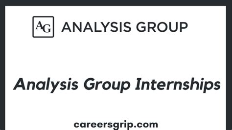 Analysis Group Internship 2025 Apply Now Careers Grip
