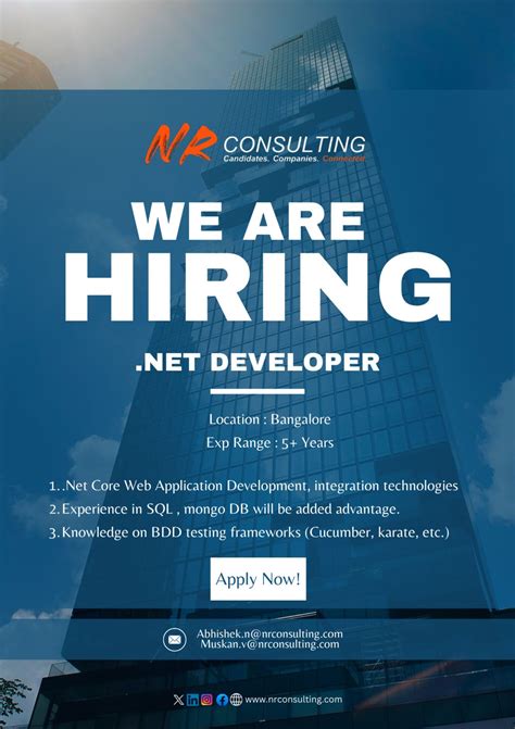 Nr Consulting On Linkedin Hiringnow Dotnetdeveloper Bangalorejobs Apidevelopment