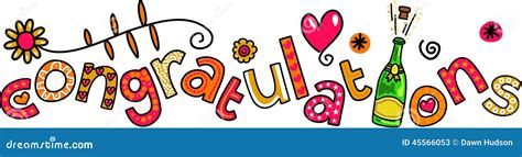 Doodle Congratulations Vector Illustration Handdrawn Cartoon Style