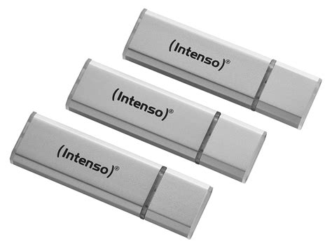 Intenso Usb Stick Alu Line 3521483 Usb 2 0 32gb 3er Pack Silber