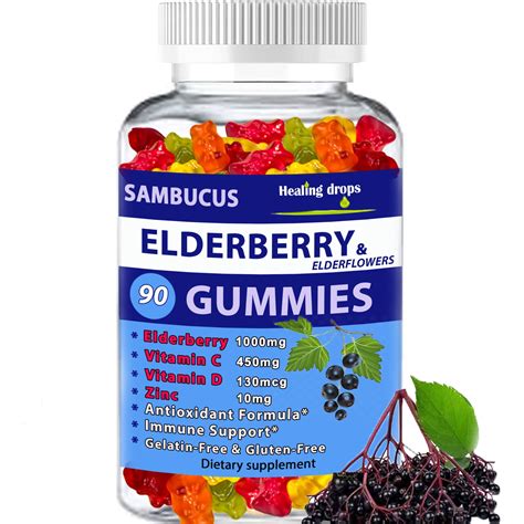 Elderberry Gummies With Zinc And Vitamin C 90 Pcs Sambucus