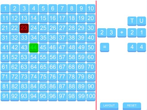 Addition Number Square TeacherLED