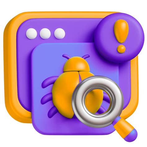 Premium Psd 3d Malware Detection Icon