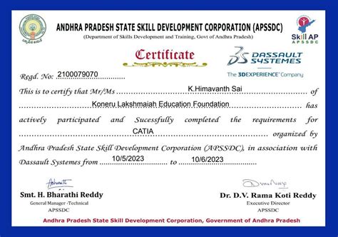 Himavanth Sai Kilaru On Linkedin Catia Apssdc