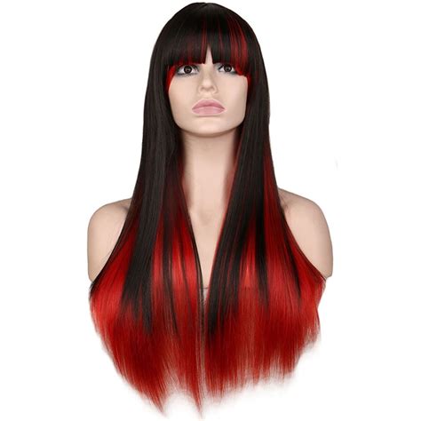 Qqxcaiw Long Straight Cosplay Wig Women Costume Pa Grandado