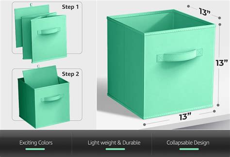 Sorbus Fabric Storage Cubes 6 Foldable Storage Bins