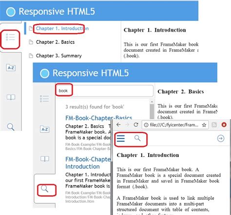 View Framemaker Book In Responsive Html5
