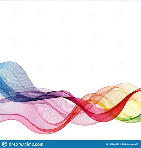 color wave pattern vector background abstract lines isolated on white