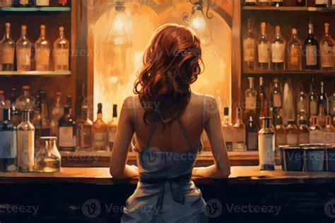 Bartender Sexy Woman Bar Generate Ai 24132419 Stock Photo At Vecteezy