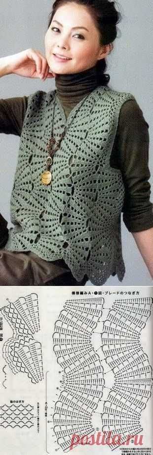 Вязание в 2024 г Вязаный крючком свитер Вязаный крючком топ