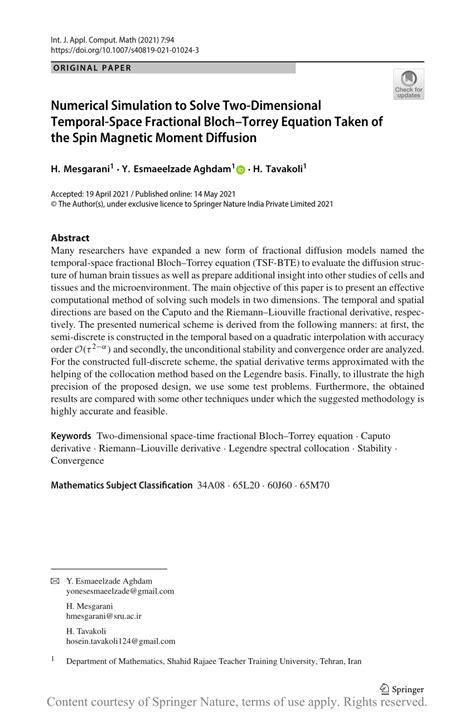 Numerical Simulation To Solve Two Dimensional Temporal Space Fractional Blochtorrey Equation