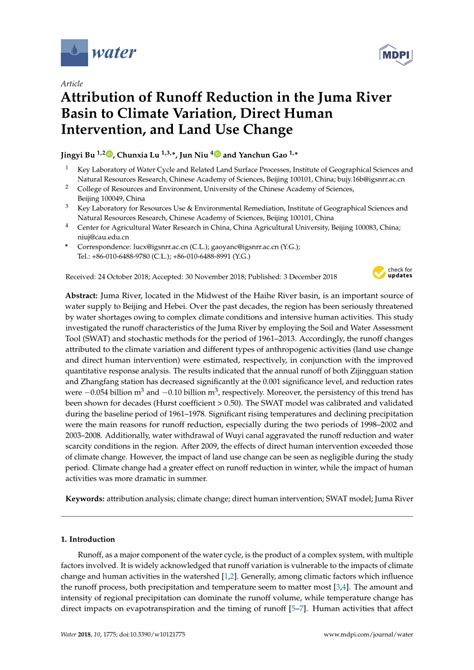 pdf attribution of runoff reduction in the juma river basin to
