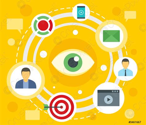 Visualization Strategy Concept Background Flat Style Stock Vector 3461667 Crushpixel