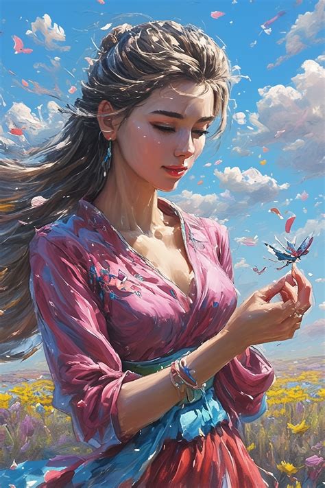 Ai绘画 油画女孩舒然 站酷zcool