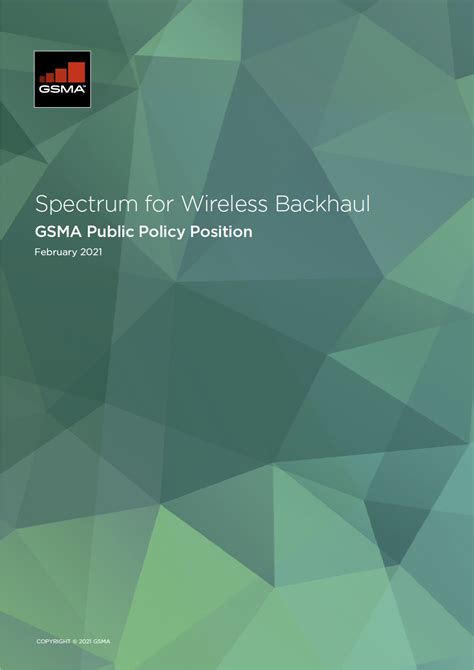 Wireless Backhaul Spectrum 4g And 5g Evolution Spectrum
