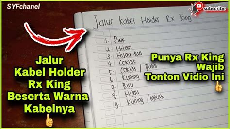 Mengenal Warna Kabel Saklar Kiri RX King Untuk Pemula Towing Com