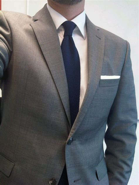 Blue Tie Grey Suit