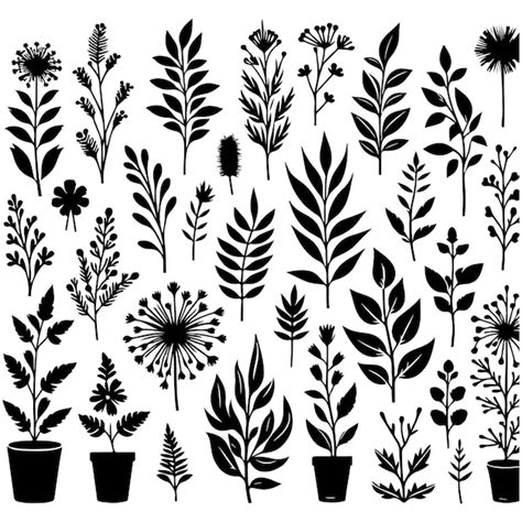 Plant Set Vector Premium Ai Generated Vector