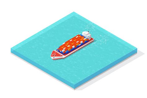 제품의 등각투영 화물 발송 휴대용 다양한 다학제 채색기법 용기 벡터 일러스트레이션 등측투영법에 대한 스톡 벡터 아트 및 기타 이미지 등측투영법 바지선 0명 Istock