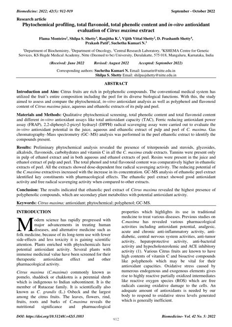 Pdf Phytochemical Profiling Total Flavonoid Total Phenolic Content