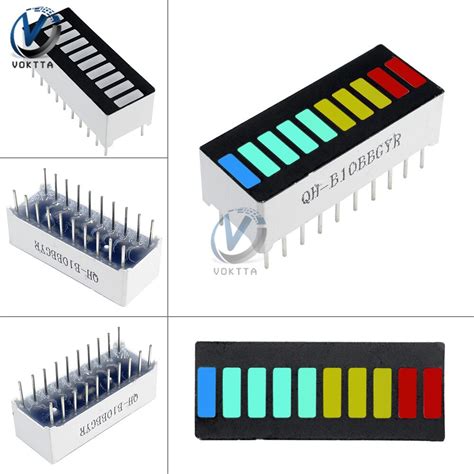 10 Segment Led Bar Light Display Red Yellow Green Grandado 10 Segment Led Bar Light Display Red Yellow Green Grandado