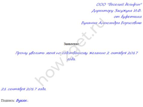 Заявление на увольнение в 2023 году — как написать по собственному желанию