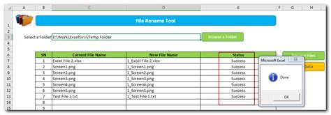 Free Bulk File Renamer Utility Microsoft Excel Tool 2025