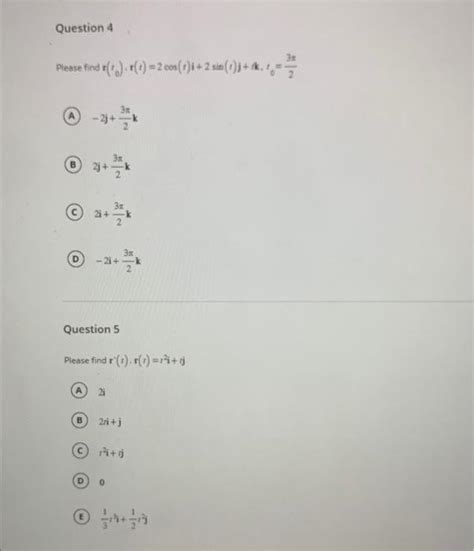 solved please find r t0 ⋅r t 2cos t i 2sin t j t t0 23t a