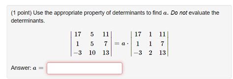 Solved Point Use The Appropriate Property Of Chegg